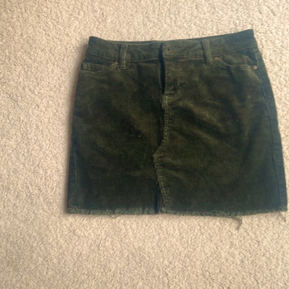Blue Spice | Skirts | Corduroy Mini Skirt Dark Olive Green Perfect For ...